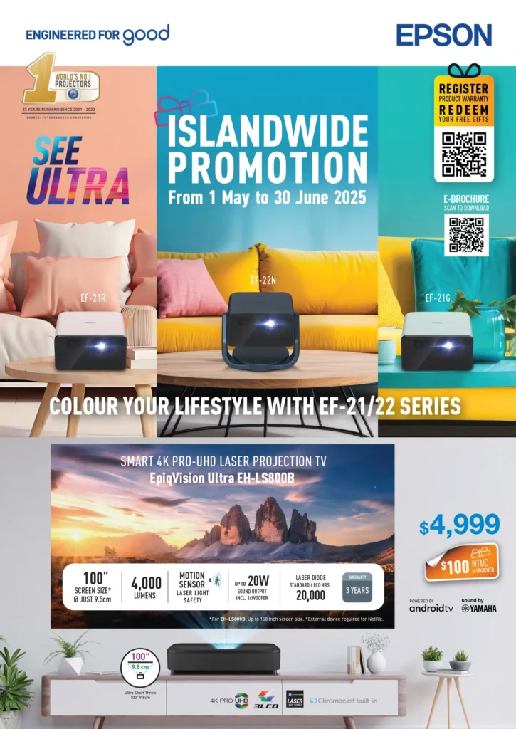 Epson Projector Promotion May to 30 June 2025 - Projector Singapore